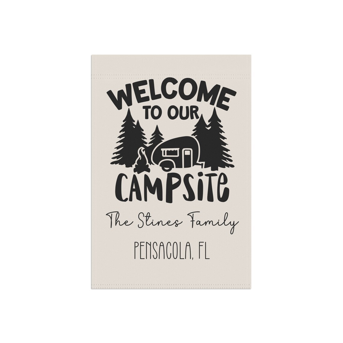 Outdoor Flag, Welcome to Our Campsite Banner, Garden Flag, House Flag ...