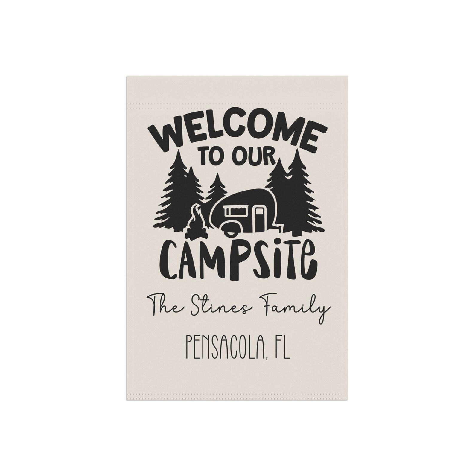 Outdoor Flag, Welcome to Our Campsite Banner, Garden Flag, House Flag ...