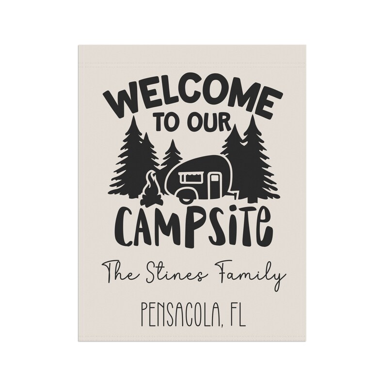 Outdoor Flag, Welcome to Our Campsite Banner, Garden Flag, House Flag ...