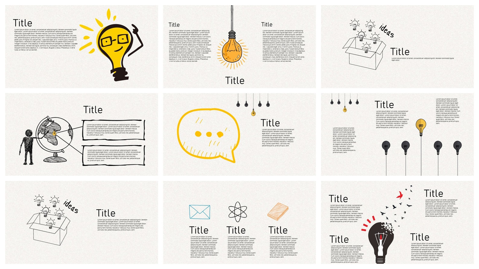 Creative Hand Drawn Powerpoint Template | Minimalist Powerpoint ...