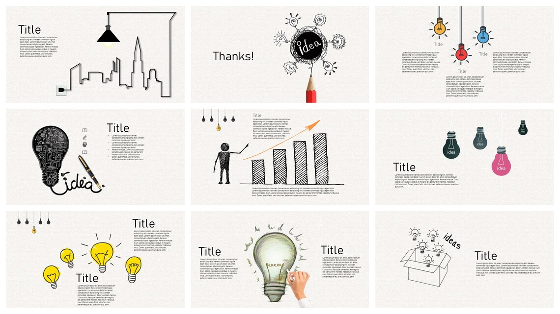 Creative Hand Drawn Powerpoint Template | Minimalist Powerpoint ...