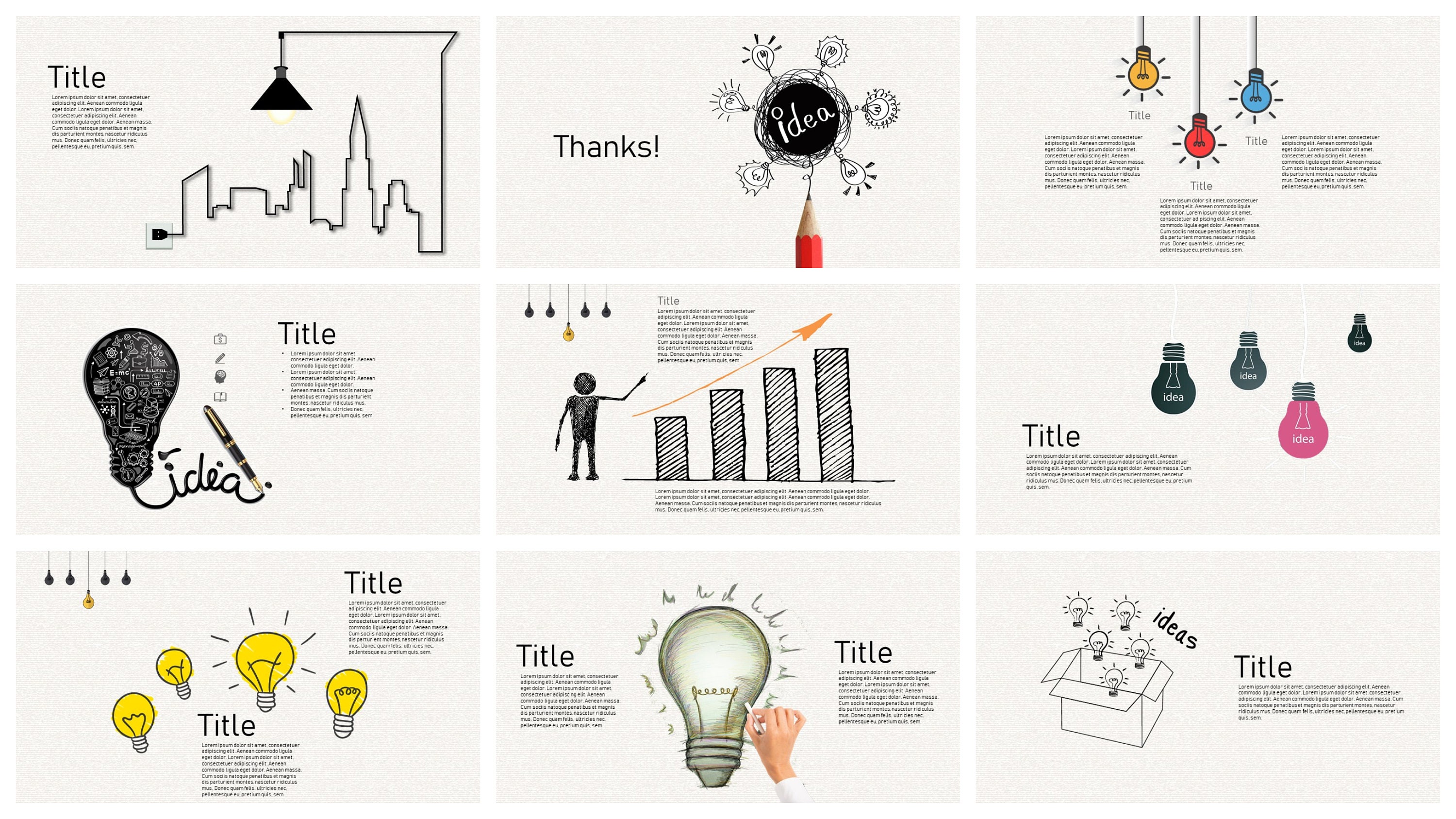 Creative Hand Drawn Powerpoint Template | Minimalist Powerpoint ...