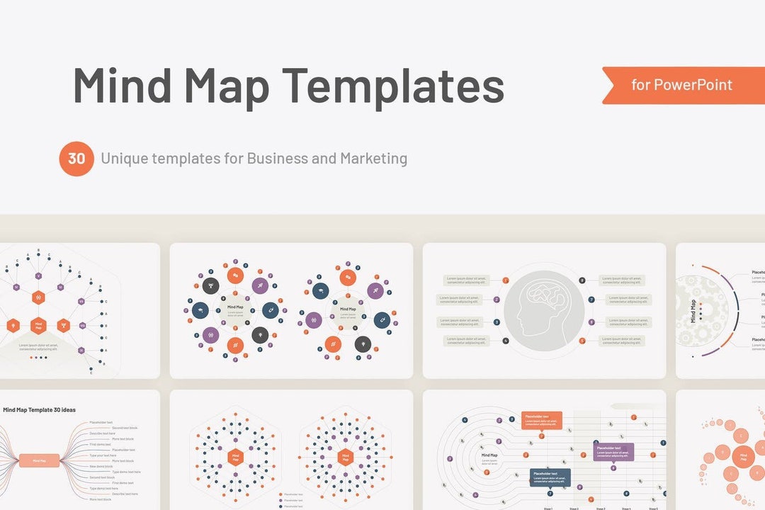 Mindmap Infographic Templates Diagrams for Powerpoint, Illustrator ...