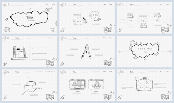 Creative Hand Drawn Powerpoint Template Minimalist - Etsy