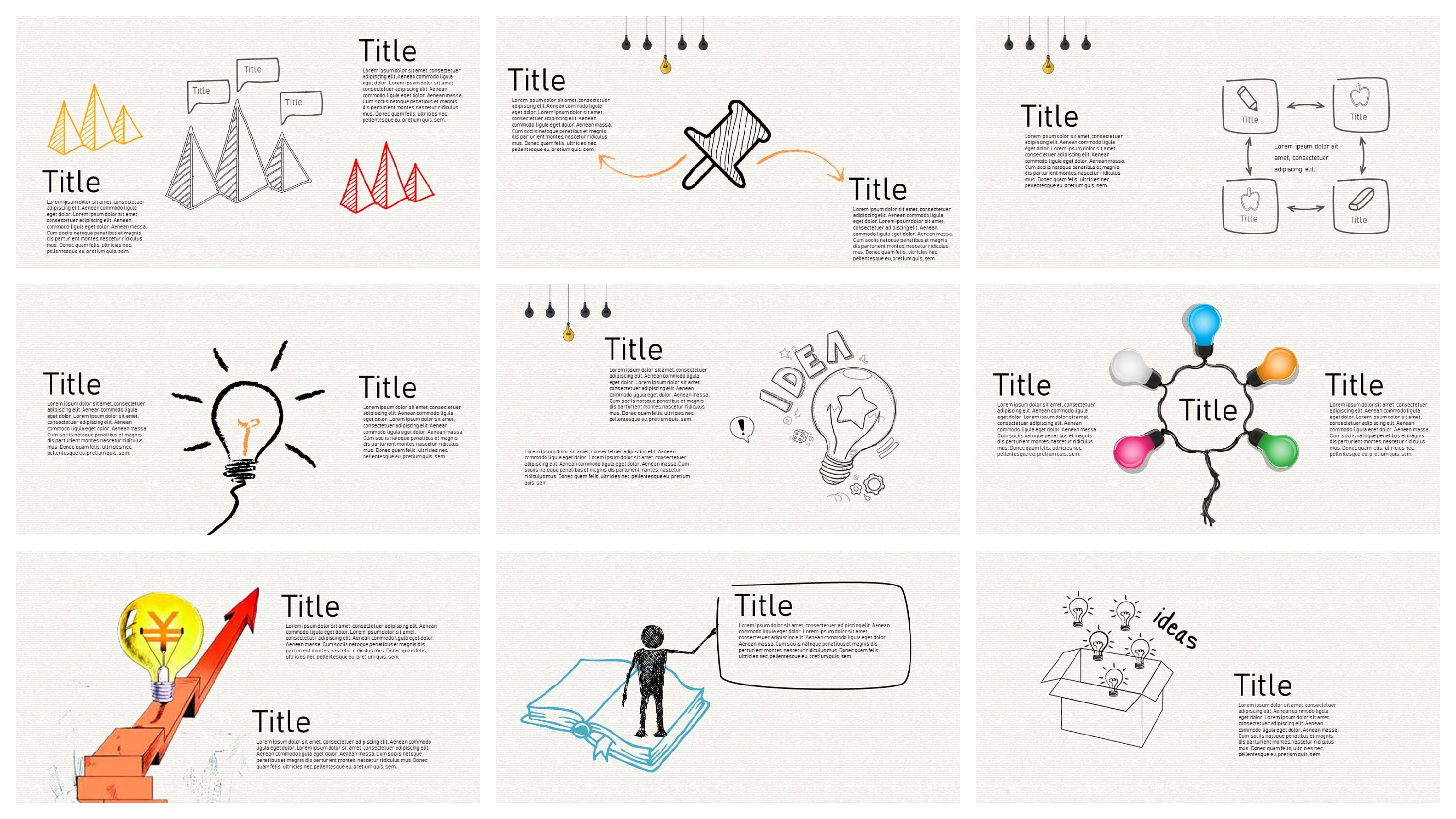 Creative Hand Drawn Powerpoint Template | Minimalist Powerpoint ...