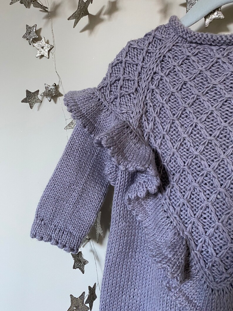 Hand Knitted Lilac Dress for Girls, Baby / Kids / Toddler Dress,boho ...