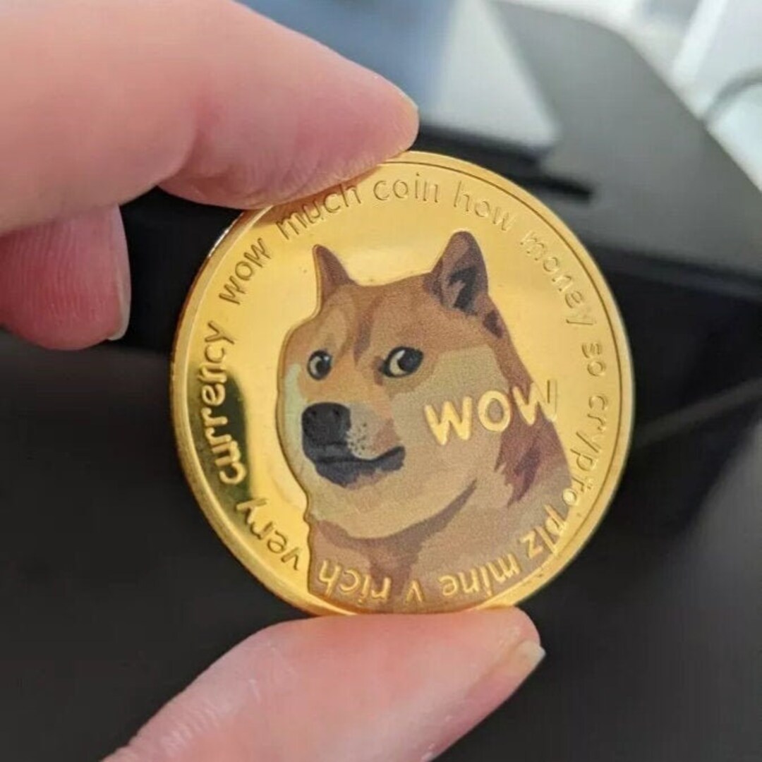 Gold Dogecoin Physical Collectable Digital Coin Dogecoin Gift Crypto ...