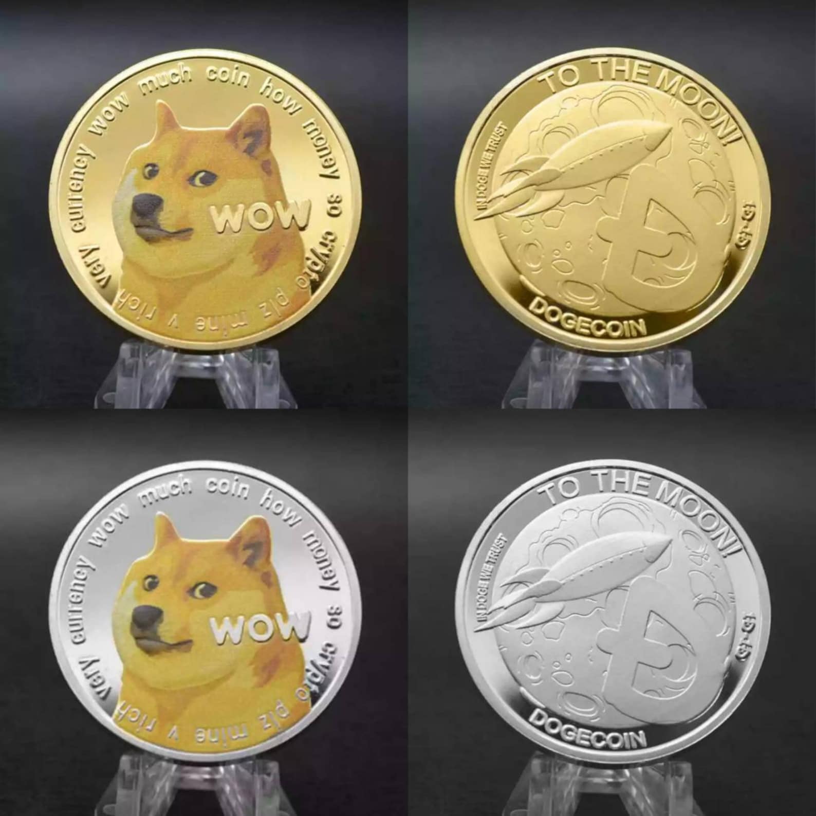 Gold Dogecoin Physical Collectable Digital Coin Dogecoin Gift | Etsy