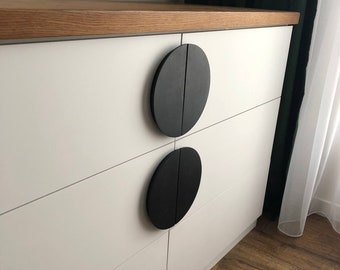 Cabinet Knobs, Line Wooden Handles, Solid Oak, 3 Long Minimalist ...