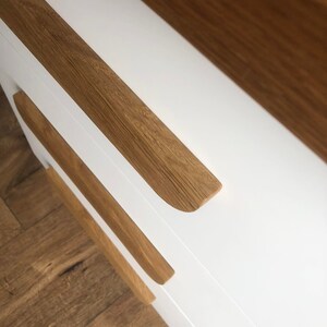 Long Line Wooden Handles/solid Oak/long Minimalist Cabinet Pulls/wood ...