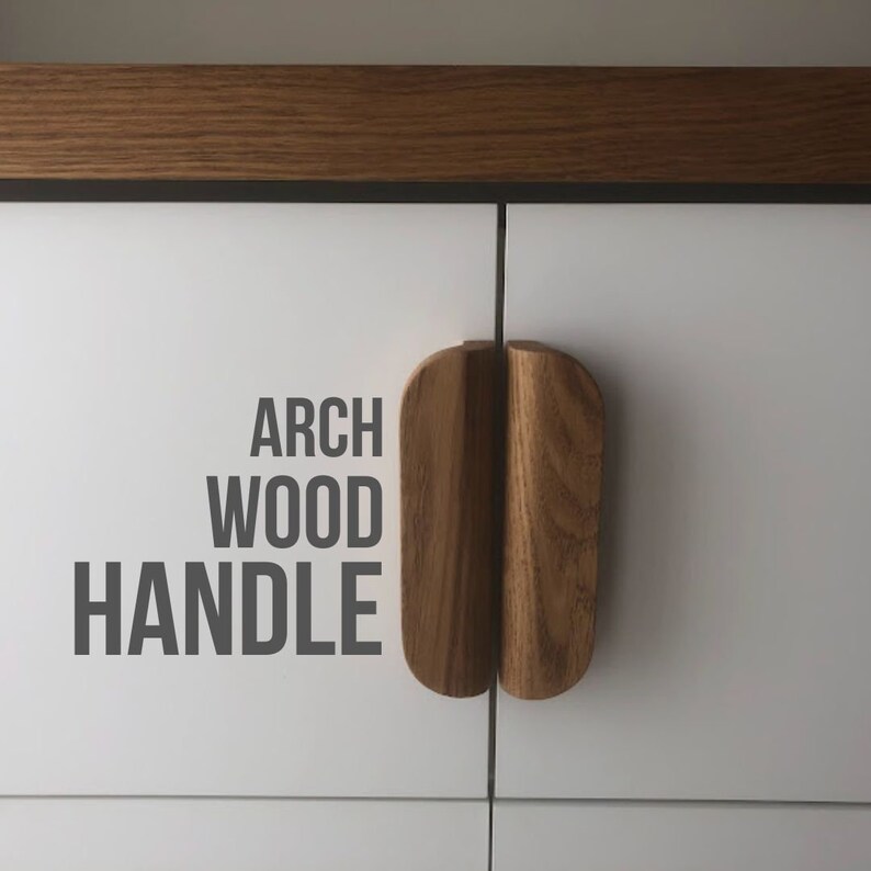 Line Wooden Handles/solid Oak Cabinet Pulls/wood Drawer - Etsy