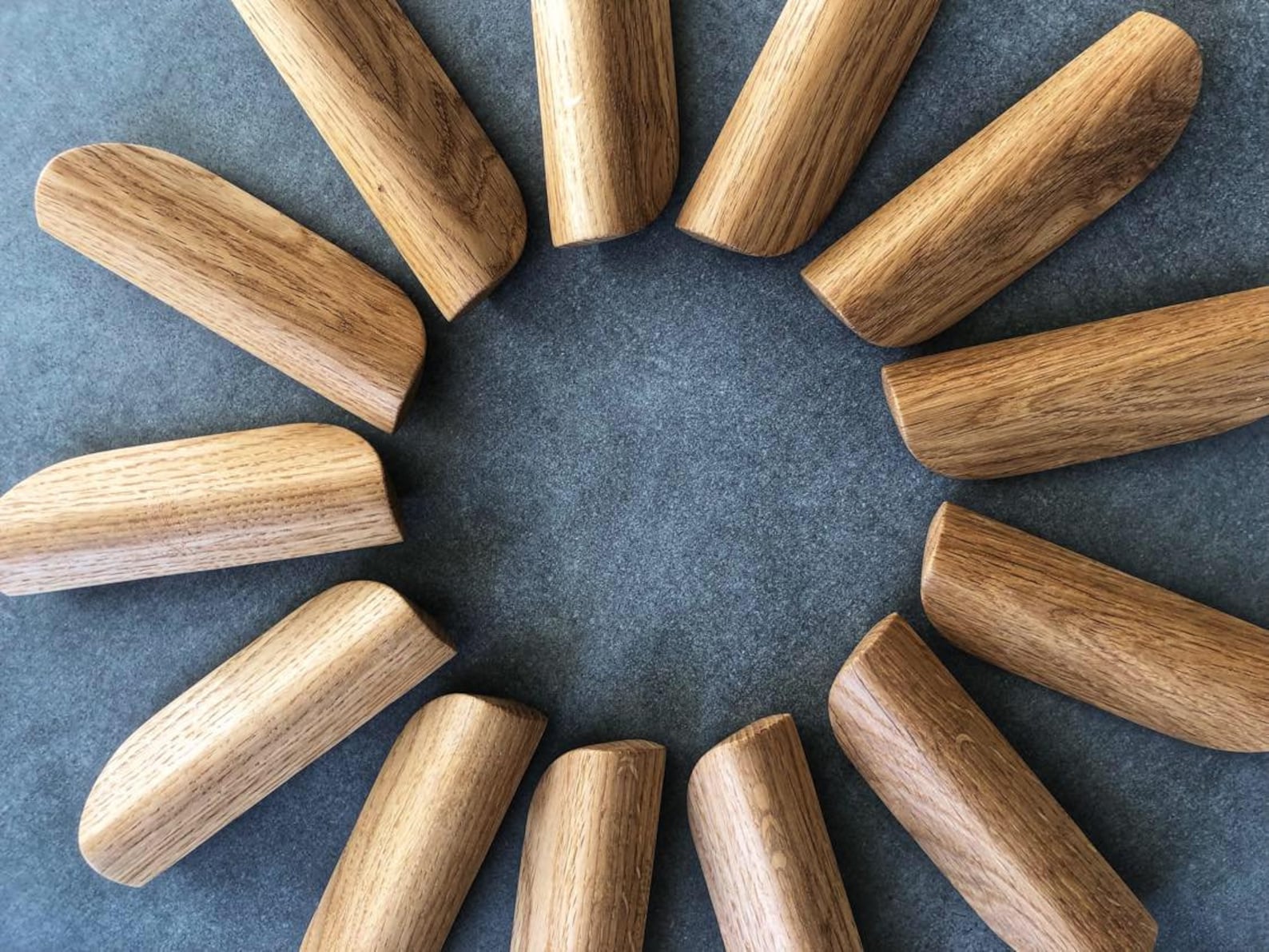 Set of 12 Line Wooden Handles 5 Long Solid Oak Cabinet - Etsy