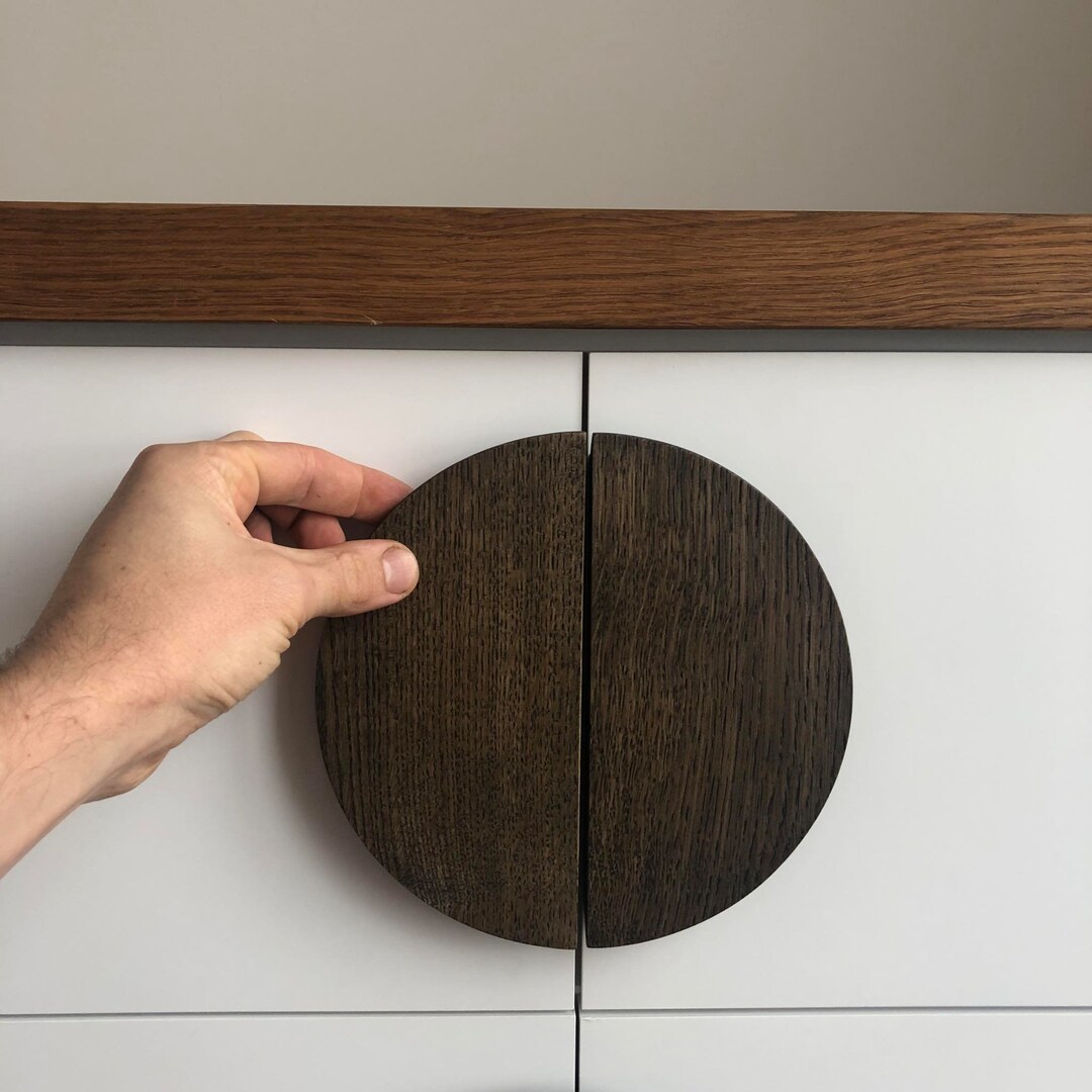 Giant Wood Half Moon Door Pulls Handles, Cabinet Semicircular Hardware, Cabinet Handles Kitchen ...