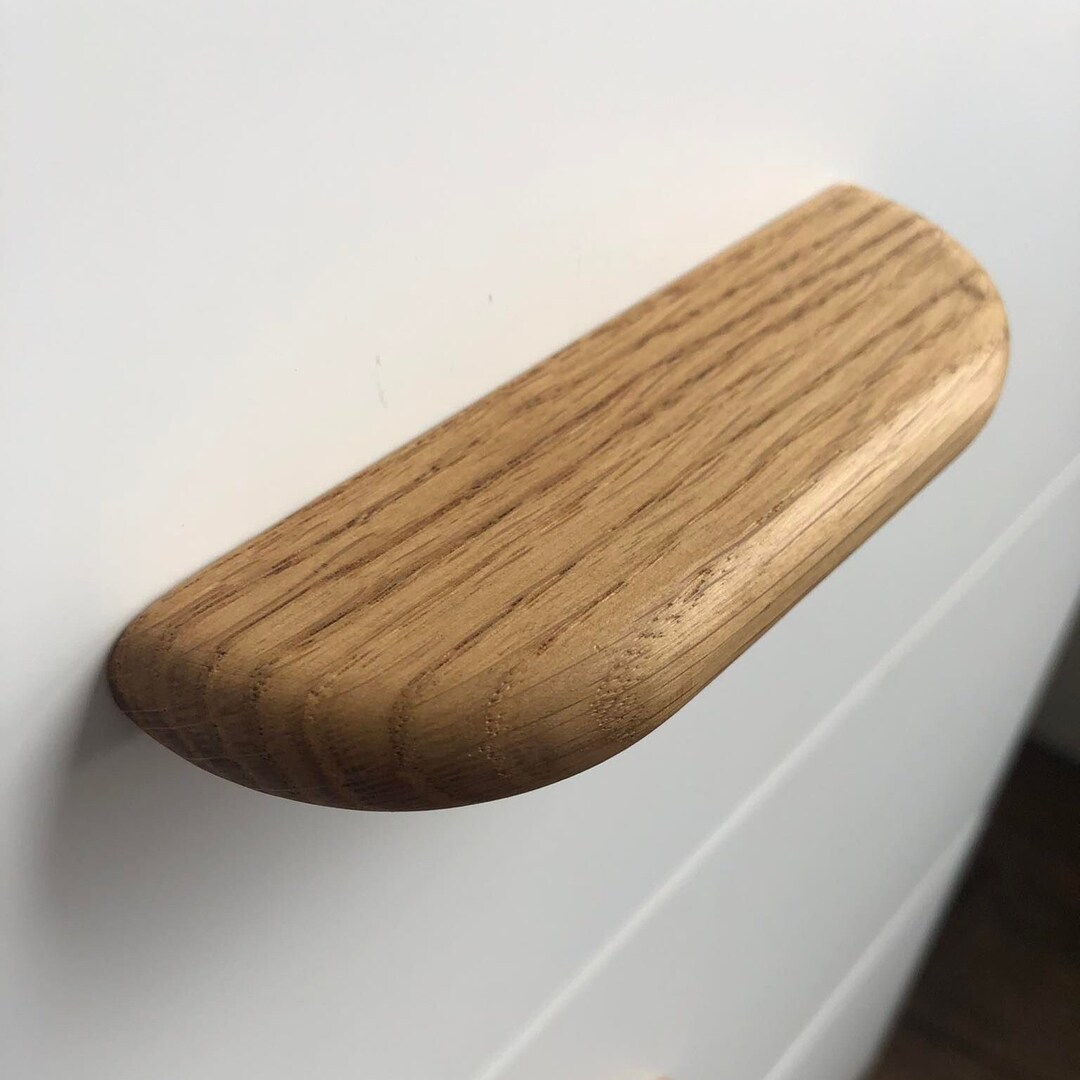 Line Wooden Handles, Solid Oak, Long Minimalist Cabinet Pulls, Wood ...