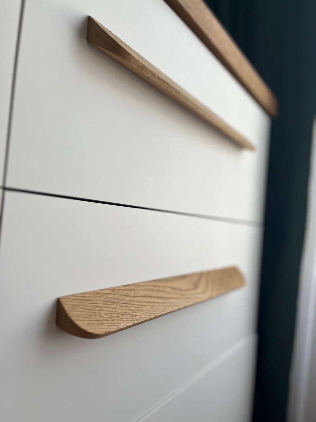 Cabinet Knobs/solid Oak Handle/line Wooden Handles/wood Drawer Handles ...