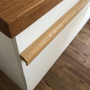 Long Line Wooden Handles, Solid Oak, Long Minimalist Cabinet Pulls ...