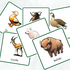 COMPLETE PACK CARDS of Animal in English and Spanish - Etsy