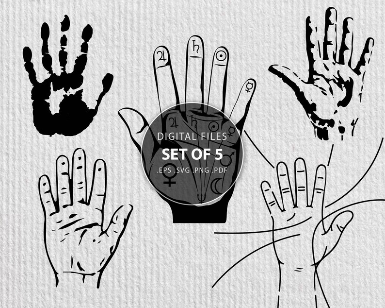 Baby Hand Print Svg, Food Print, Handprint, Footprint Files Bundle ...