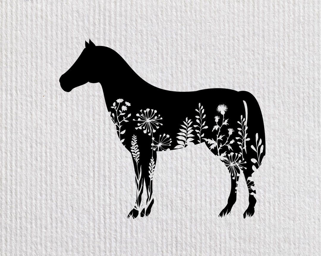 Horse Svg Flowers, Floral Pony Png, Hoss House Sign, Horse Sublimation ...