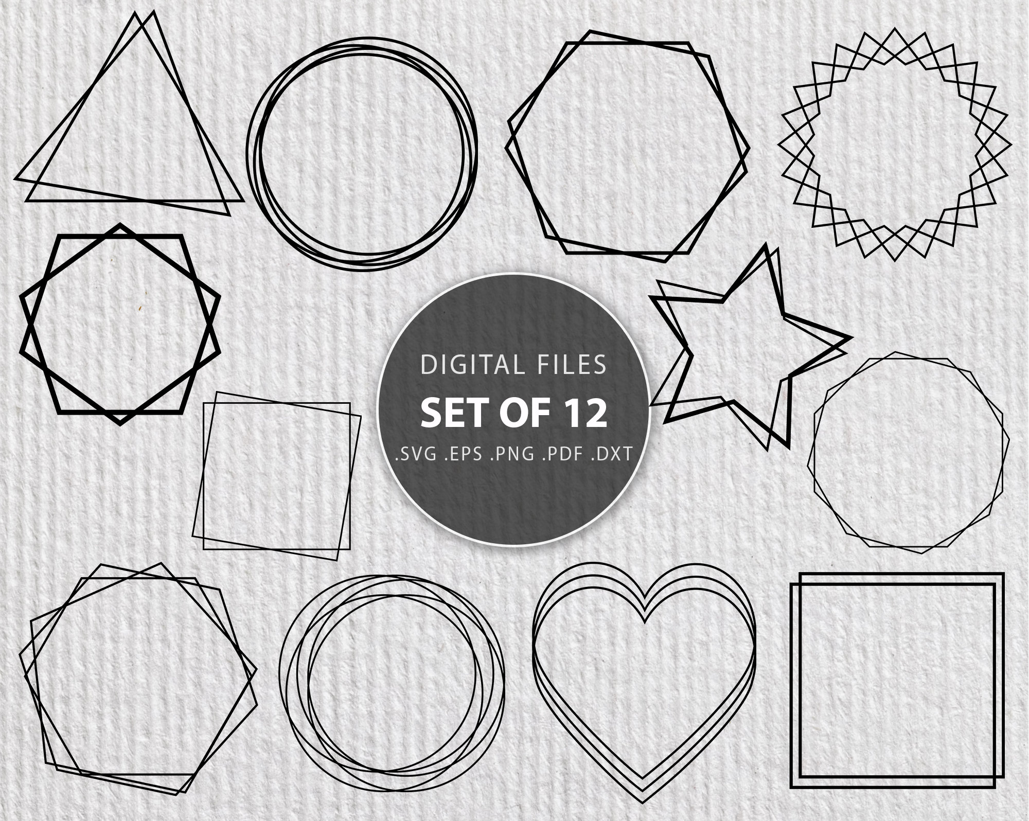 Geometric Frame Svg Kit, Circle Frame Outline Png, Camera Svg ...
