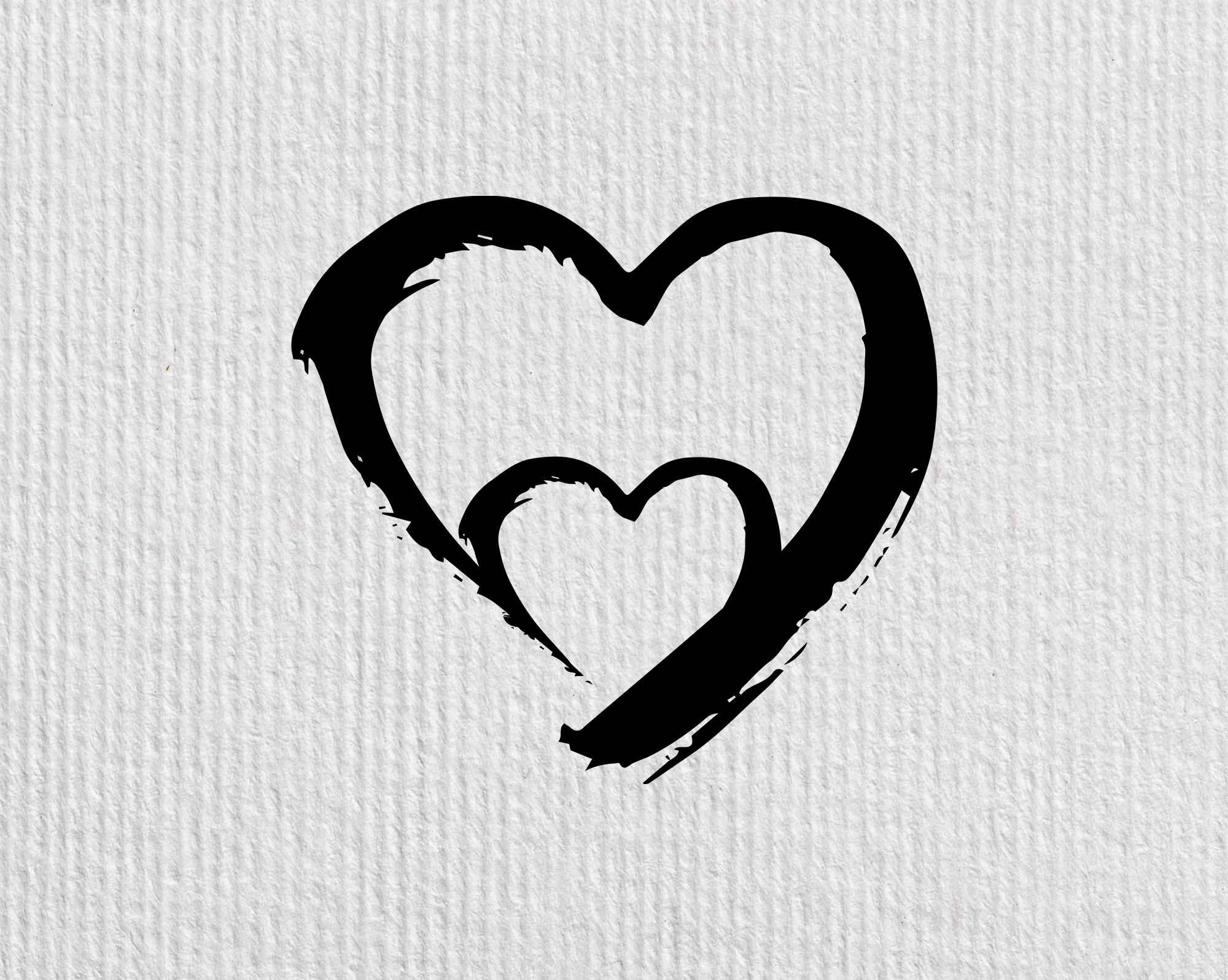 Heart SVG Cut File, Hand Drawing Hearts, Sketch Love SVG, Draft Hears ...