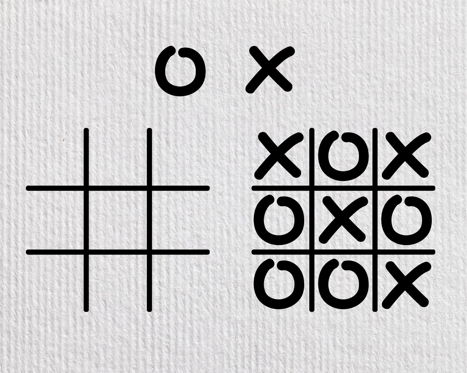 Tic Tac Toe Svg Kit, Tic Tac Toe Game Stencil, Digital Vector File ...