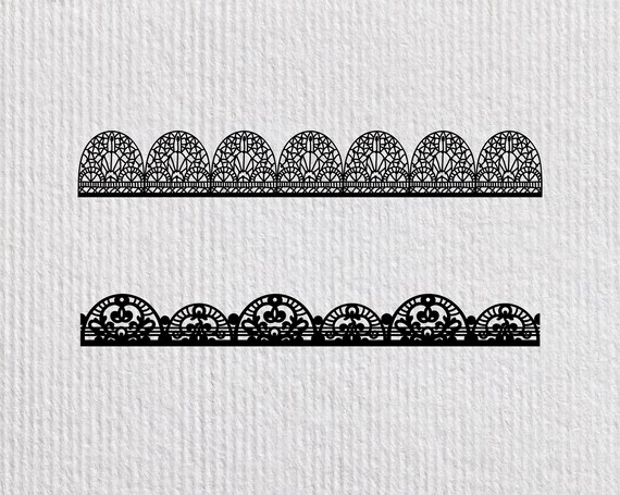Lace Trim Svg Lace Trim Border Lace Svg Cut File Lace Etsy