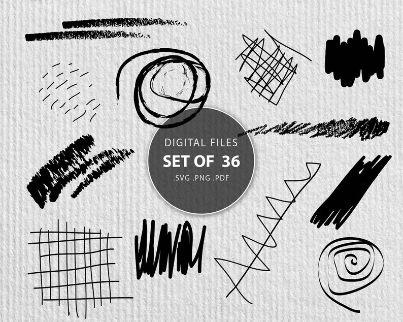 Scribbles Svg Bundle, Scratch Svg Kit, Outline, Sketches, Hand Scribbles Pen Pencil Ink, Hand ...