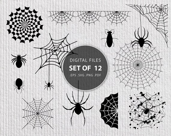 Spider Webs SVG Files Format Bundle Spider Web Ornament - Etsy