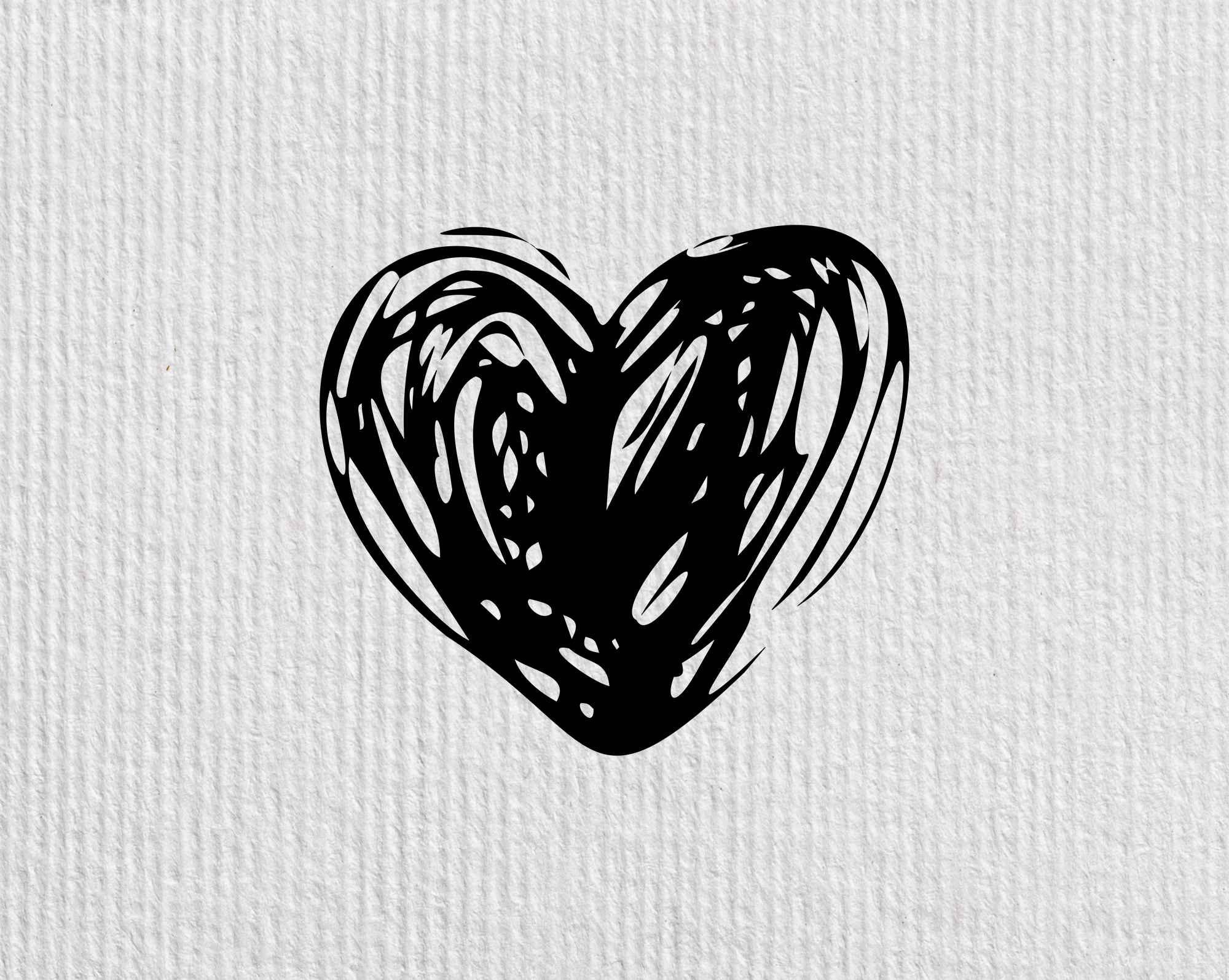 Heart From Text Love File, Hand Drawing Heart, Love SVG, Word Love in ...