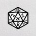 D20 Svg File, Dnd Dice, D20 Template Svg, D20 Game Stencil Cut File ...