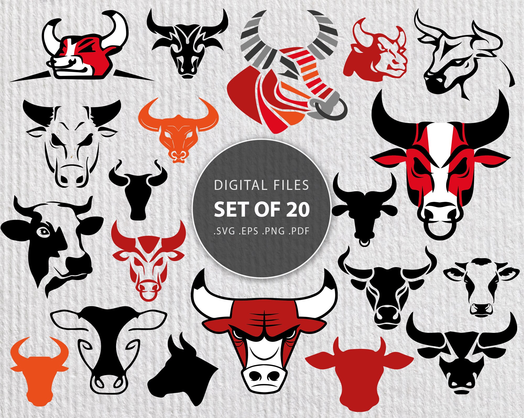 Animal Print Bundle Svg, Animal Pattern Set, Leopard, Fish, Zebra, Cow ...