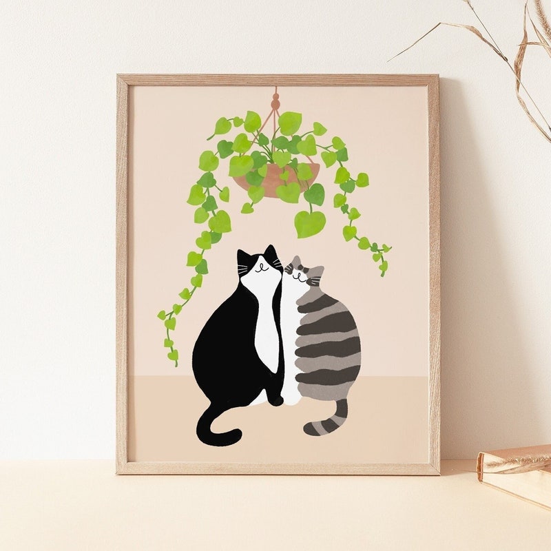 Tuxedo Cat Art - Etsy