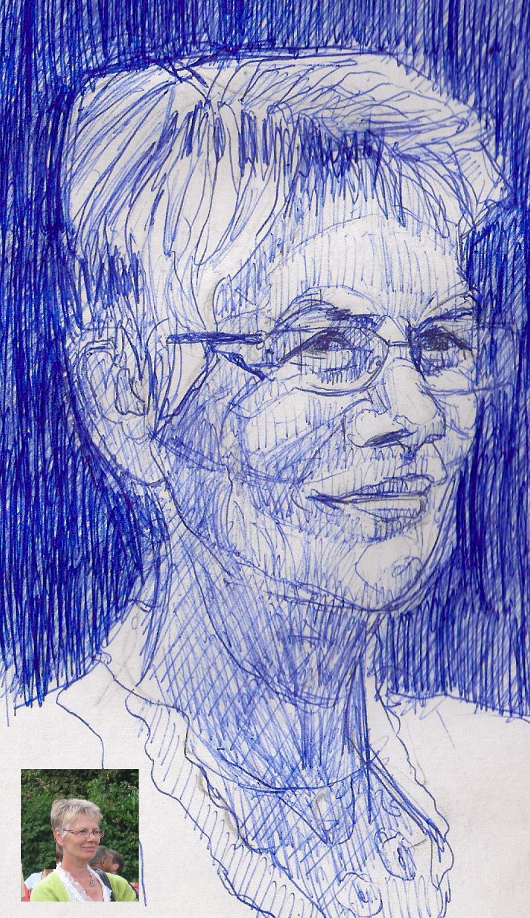 Ballpoint Pen Portrait Commission. Detailed, Customized Illustration ...