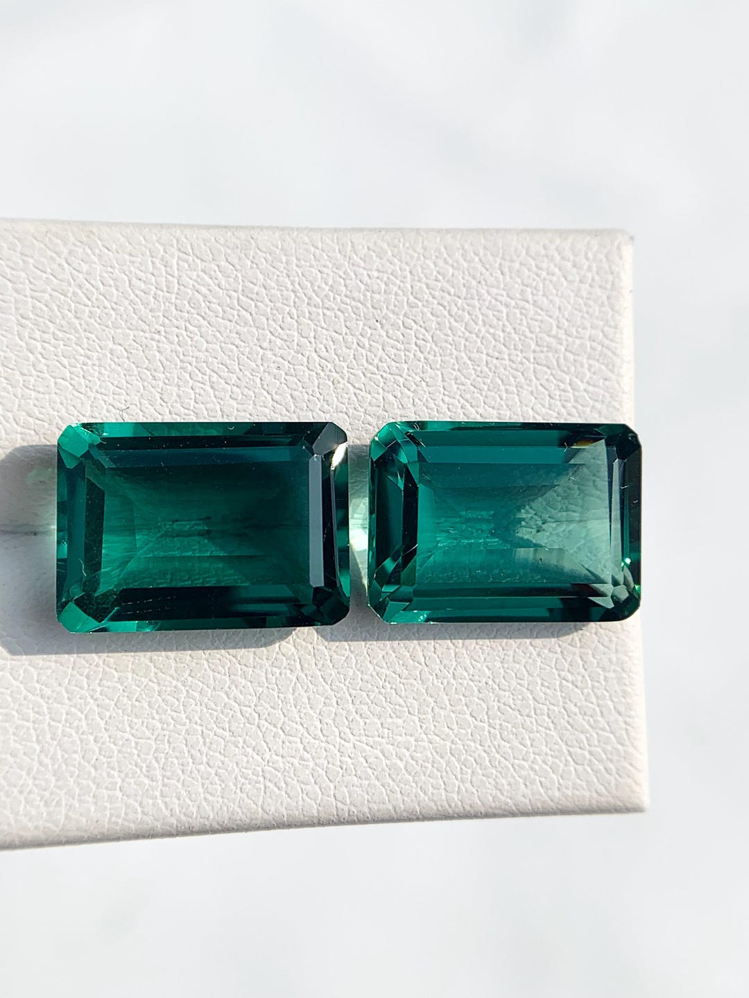 Green Hydro Gemstone Pair: Octagon Cut, 10x14mm - Etsy