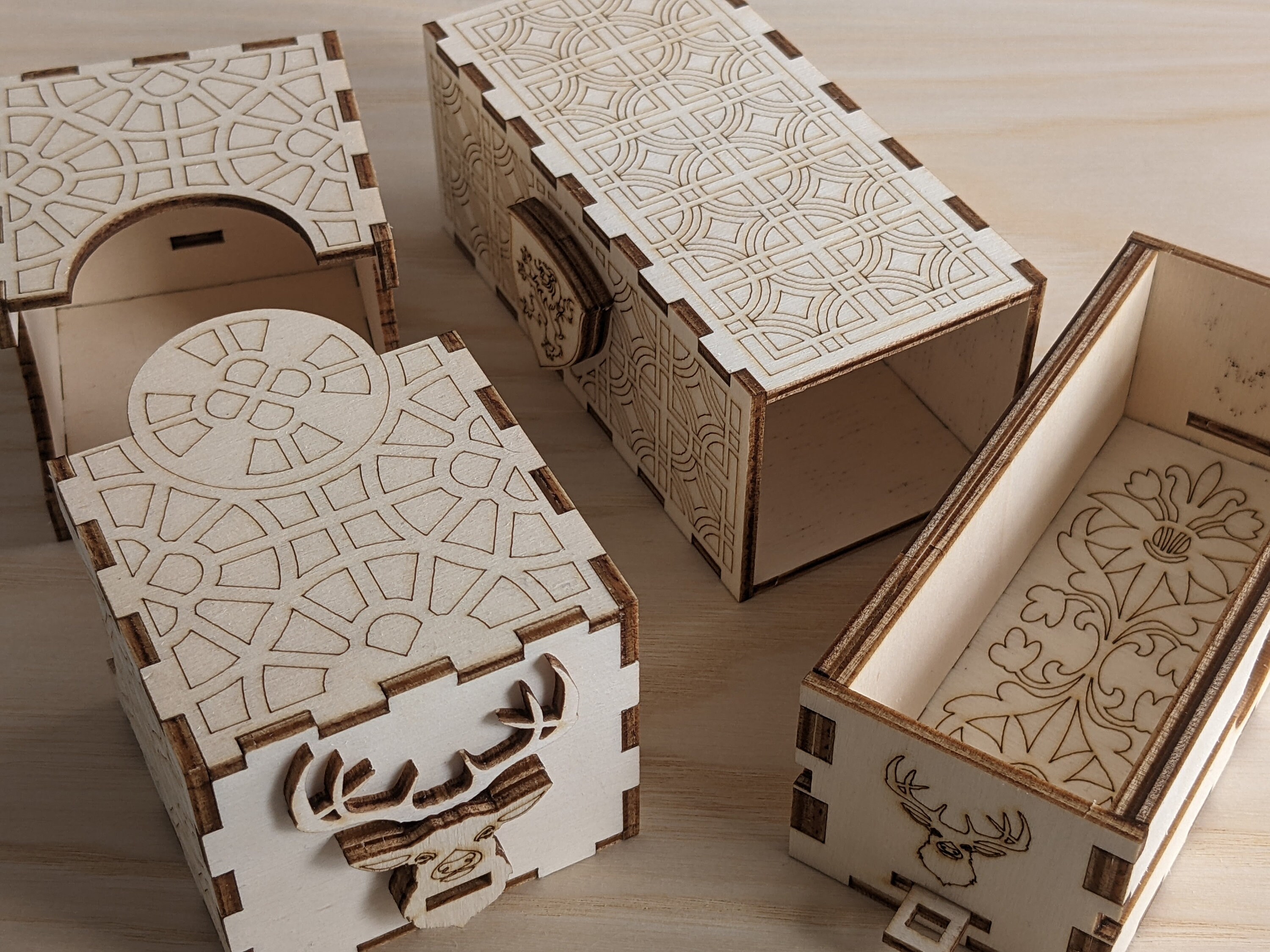 Hunter's Chest Puzzle Box: Laser Cut Plywood Design Files (digital ...