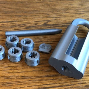 Padlock Puzzle No.2 // Lock & Key 3D Printing Digital STL File - Etsy ...