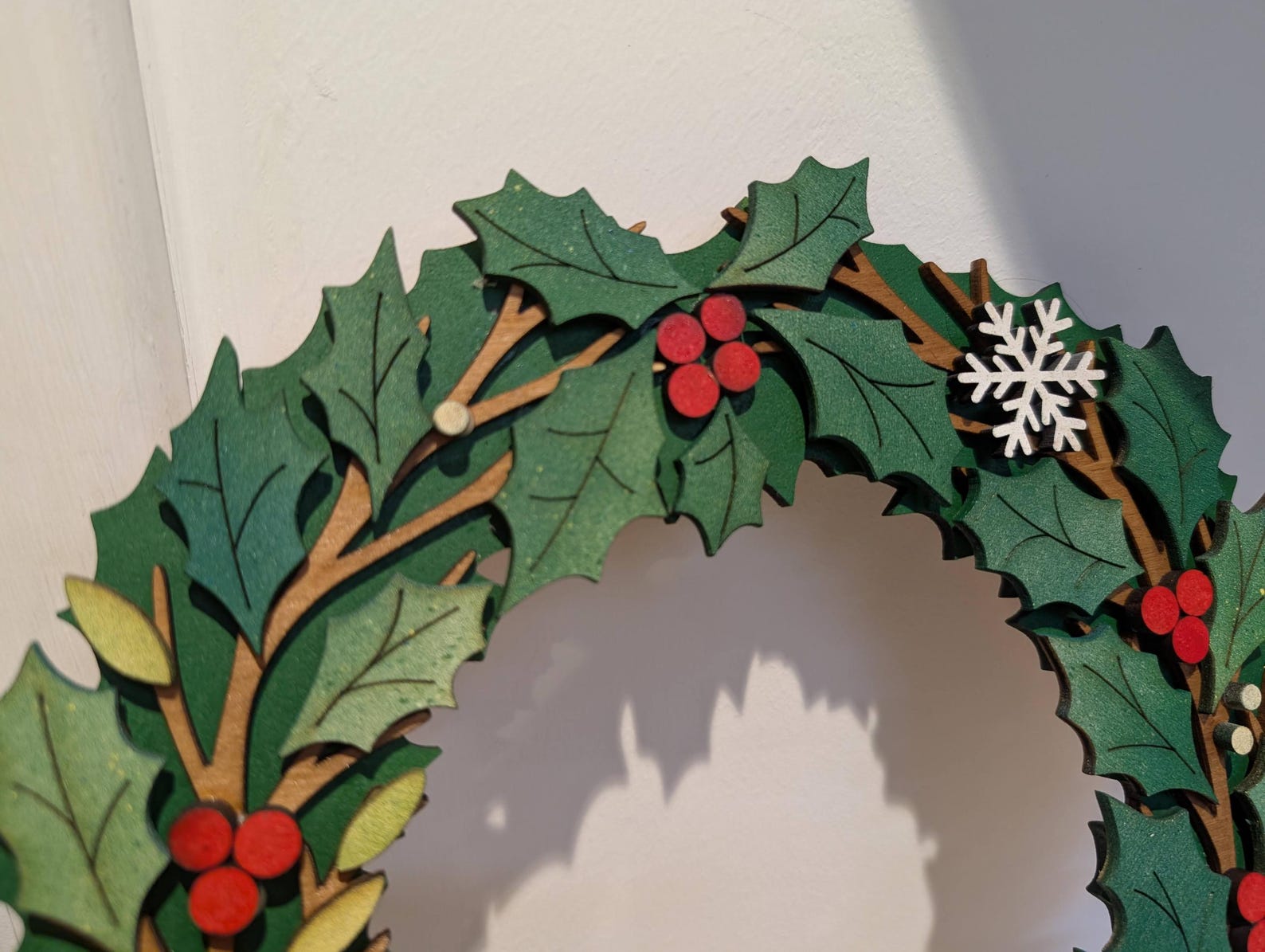 Multilayer Christmas Wreath SVG Layered Holiday Decoration Digital ...