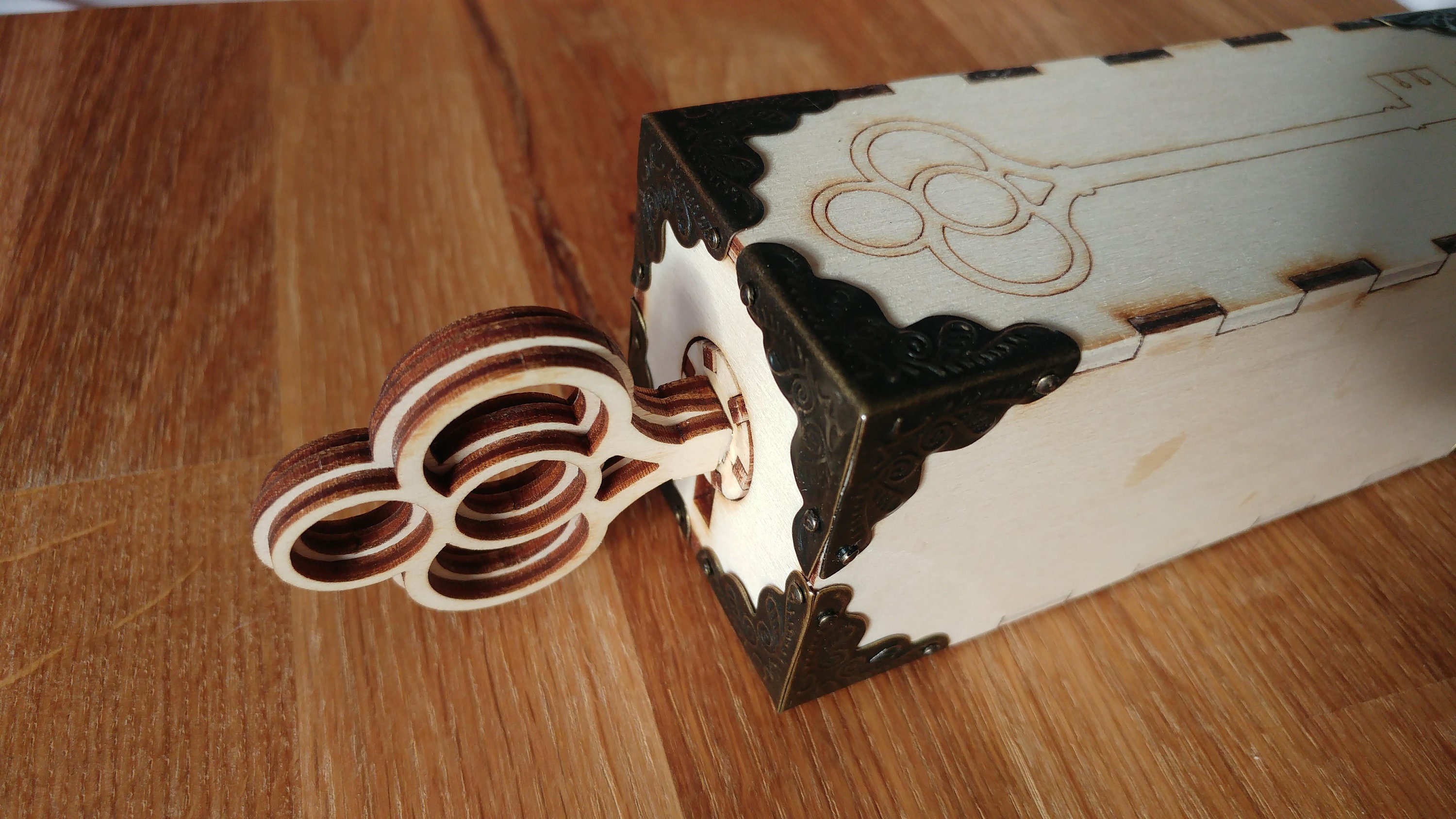 Puzzle Box - Can You Get the Key Out of the Box? - Design Files - Etsy