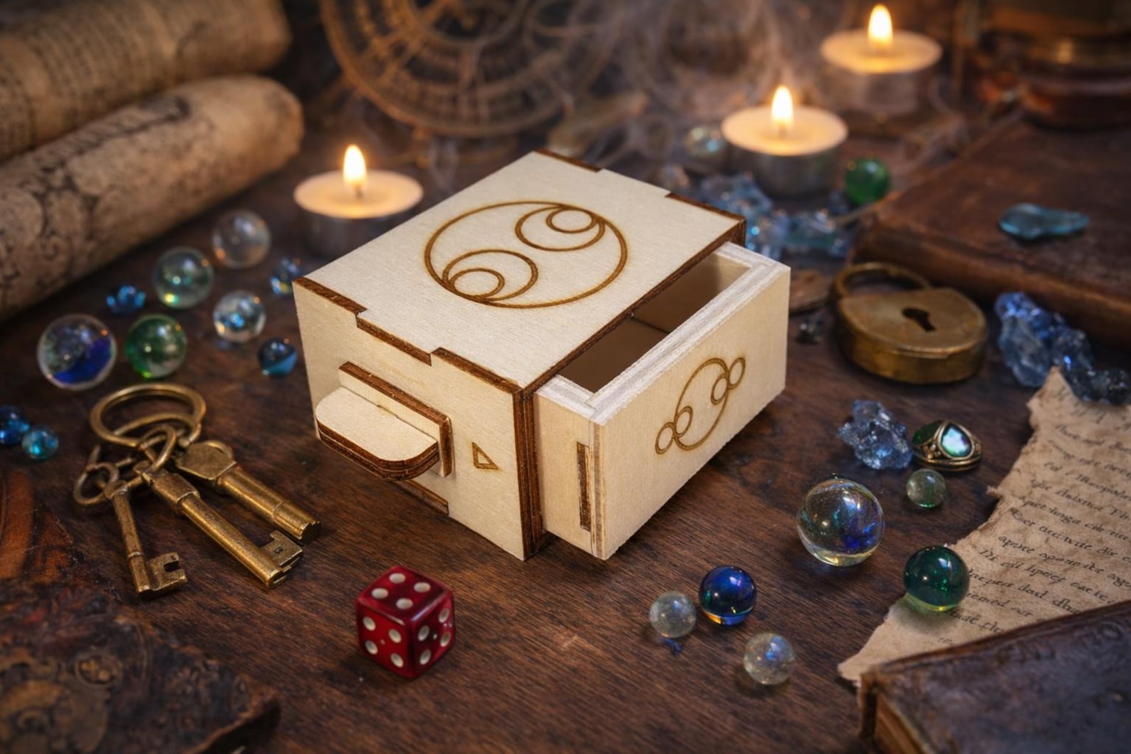 Puzzle Box - Hidden Draw - Magnetic Lock - Design Files - Etsy