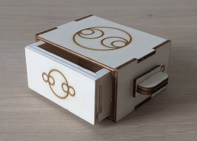 Puzzle Box - Hidden Draw - Magnetic Lock - Design Files - Etsy