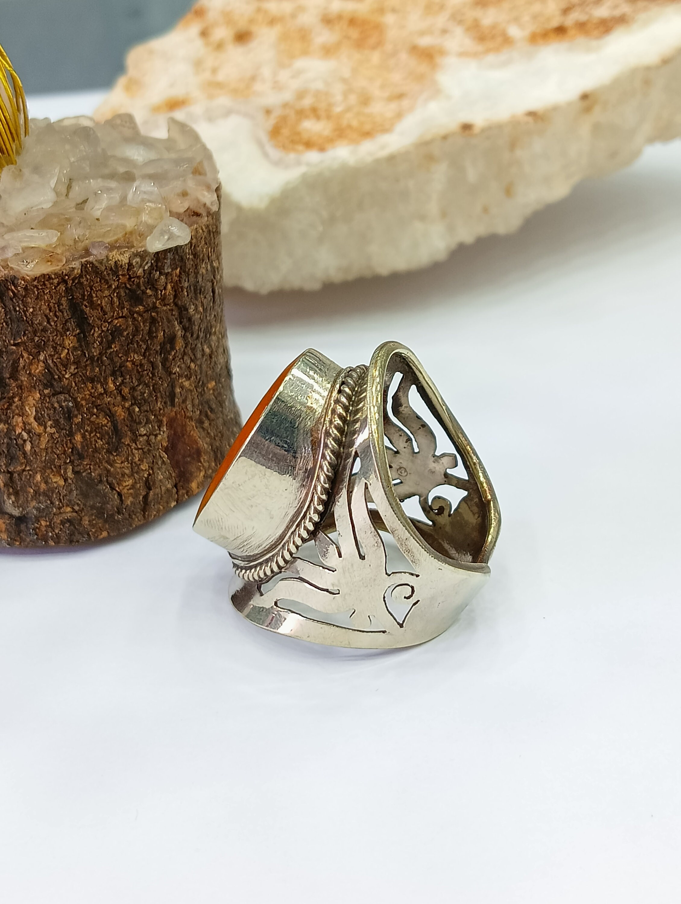 Huge Amber Rings Ethnic Nepali Jewelry Large Stone Rings - Etsy