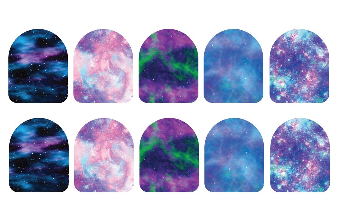 Omnipod Fabric Stickers for Surface of Pod L 10 Pack Galaxy Omnipod ...