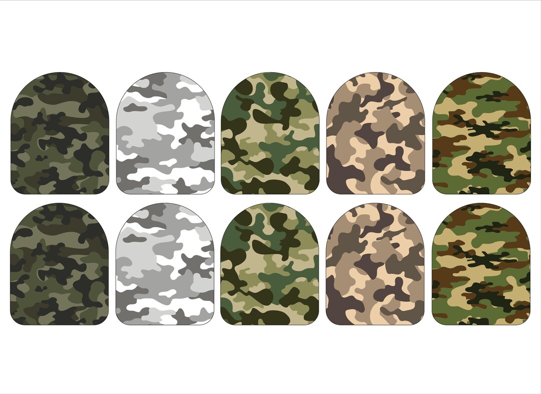 Omnipod Fabric Stickers for Surface of Pod L 10 Pack Camo Omnipod ...