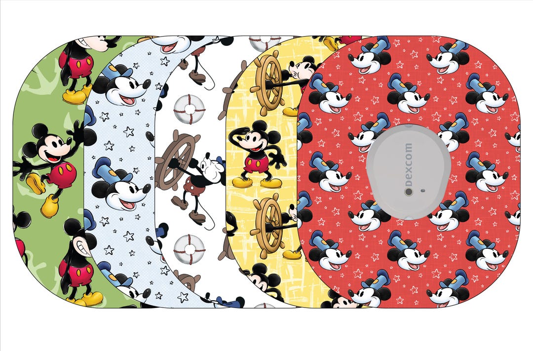 Glucomart Adhesive Patches for Dexcom G7, Waterproof CGM Patches, Hypoallergenic, Magical Mouse ...