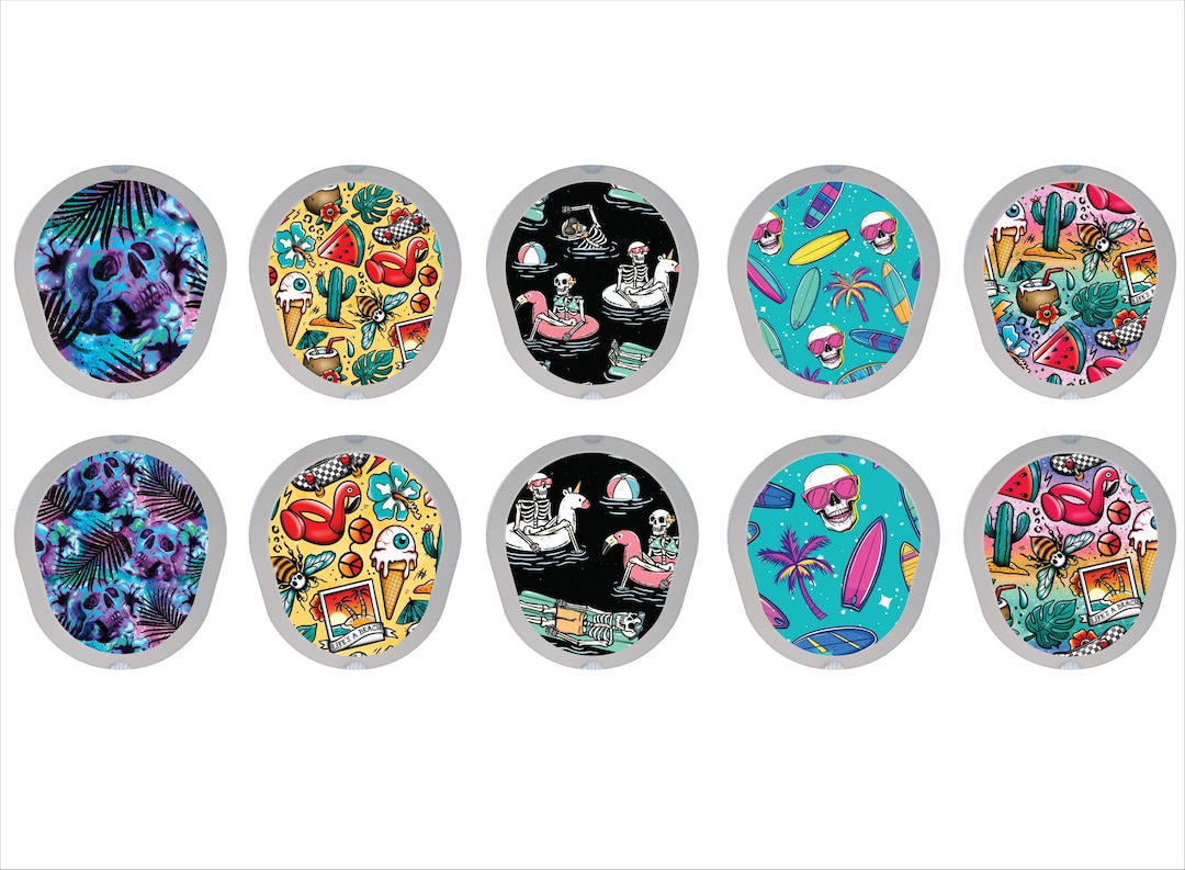 Dexcom G7 Transmitter Stickers, Alt Summer CGM Stickers, Pair With ...