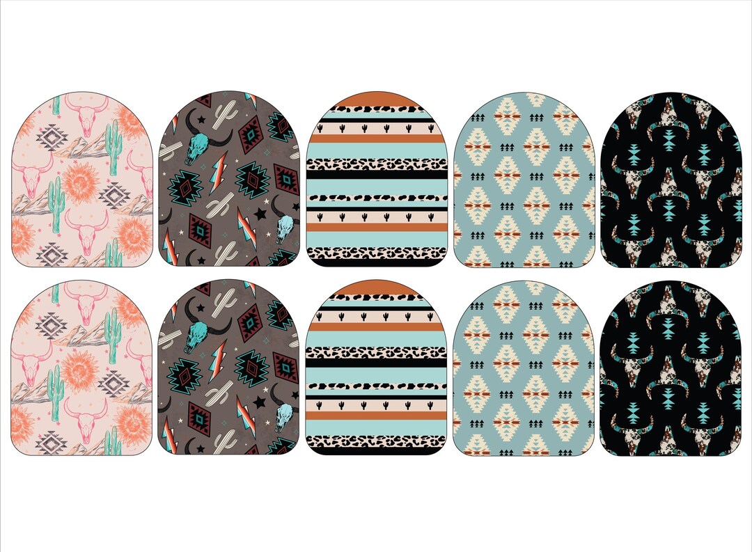 Omnipod Fabric Stickers for Surface of Pod L 10 Pack Punchy Western ...