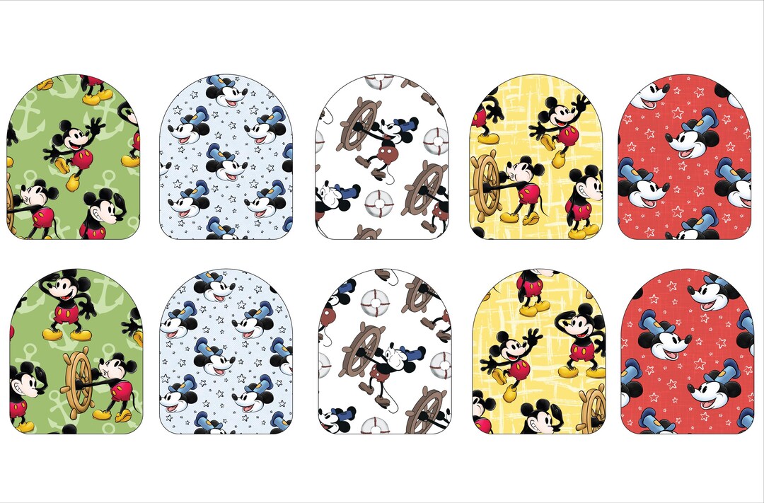 Omnipod Fabric Stickers for Surface of Pod L 10 Pack Magical Mouse ...