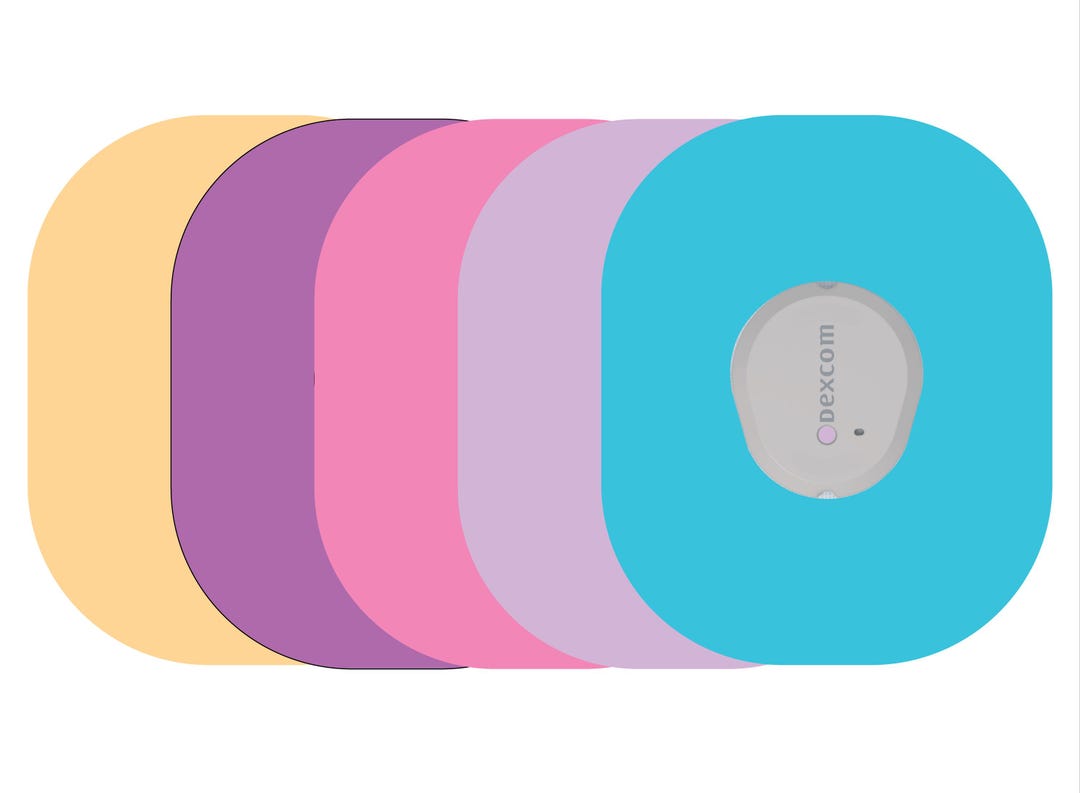 Glucomart Adhesive Patches for Dexcom G7, Waterproof CGM Patches, Hypoallergenic, Smoothie Solid ...