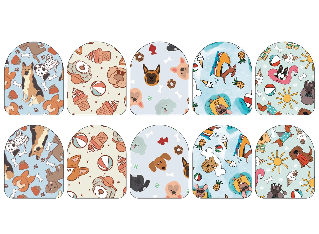 Omnipod Fabric Stickers for Surface of Pod L 10 Pack Dogs Omnipod ...